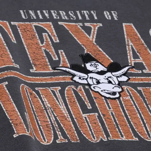Mitchell & Ness Texas Longhorns Distressed Graphic Fleece Sweatshirt