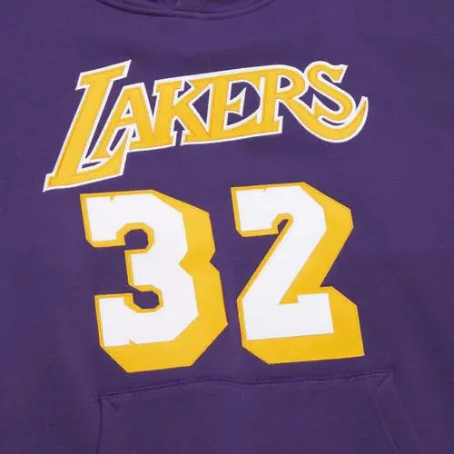 Mitchell & Ness Magic Johnson Los Angeles Lakers Name & Number Hoodie By - Purple