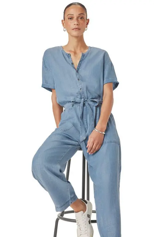 Splendid Rayanne Tie-waist Chambray Jumpsuit