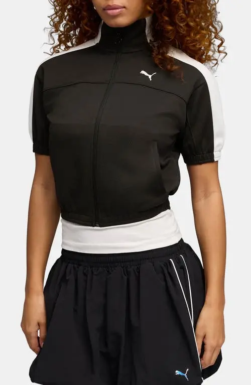 PUMA T7 Short Sleeve Track Jacket - Puma Black