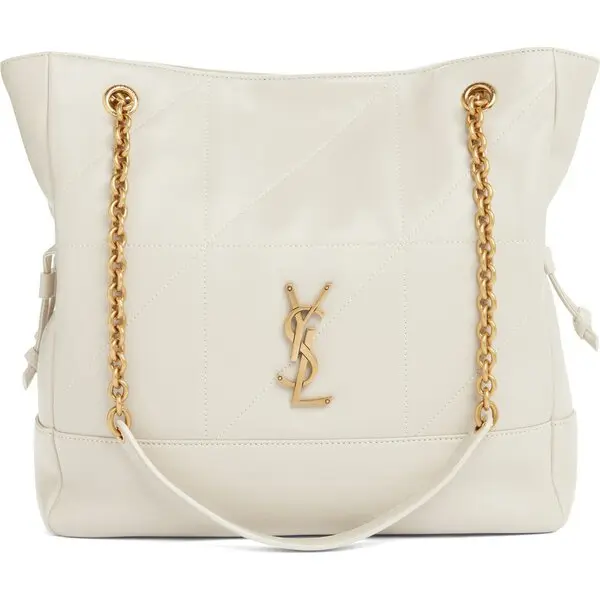 Saint Laurent Jamie Medium Patchwork Shoulder Bag - Blanc Vintage