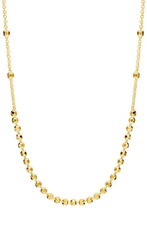 ATHRA LUXE Diamond-cut Beaded Necklace - Gold