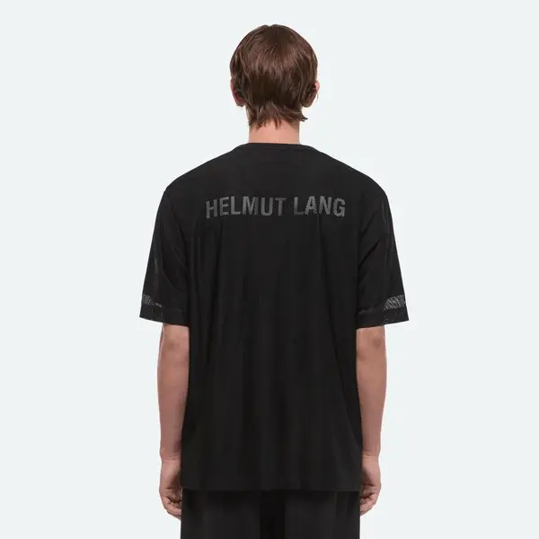 Helmut Lang Mesh Layered Tee - Black