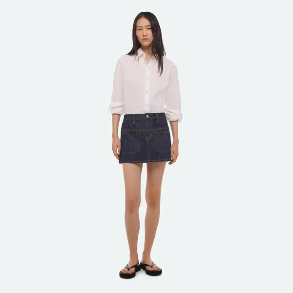 Helmut Lang Denim Mini Skirt - Rinsed Indigo