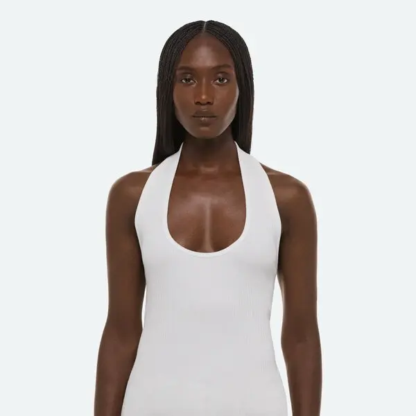 Helmut Lang Halter Strap Tank - Optic White
