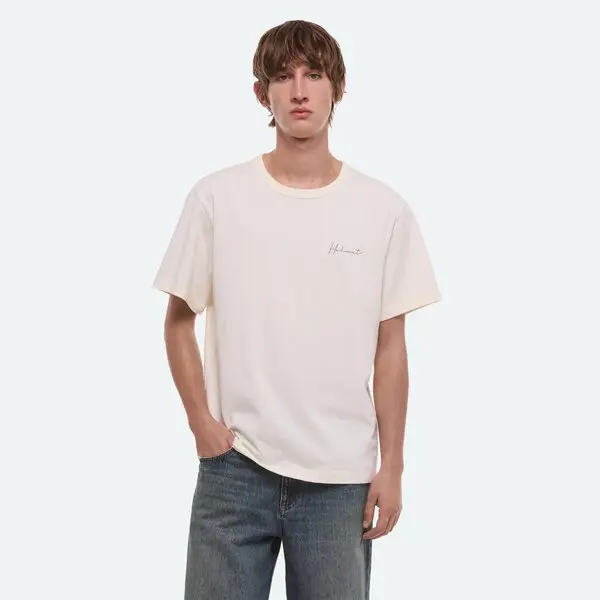 Helmut Lang Handwritten Logo Tee - Vintage White