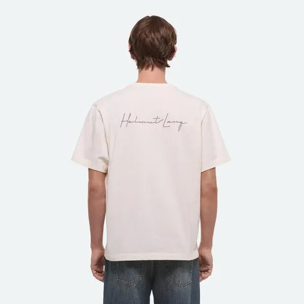 Helmut Lang Handwritten Logo Tee - Vintage White