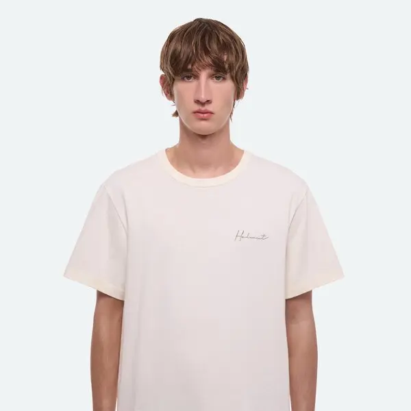 Helmut Lang Handwritten Logo Tee - Vintage White