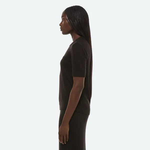 Helmut Lang Sheer Baby Tee - Dark Brown