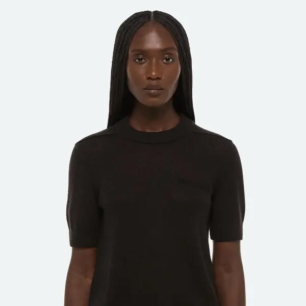Helmut Lang Sheer Baby Tee - Dark Brown