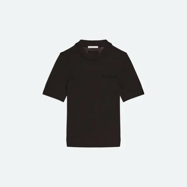 Helmut Lang Sheer Baby Tee - Dark Brown