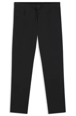 Hugo Performance-stretch Modern-fit Trousers In Ottoman Fabric