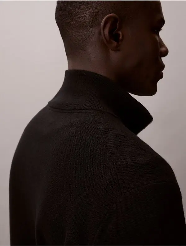 Calvin Klein Smooth Cotton Quarter-zip Sweater