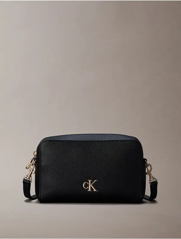 Calvin Klein Minimal Monogram Phone Crossbody - Black