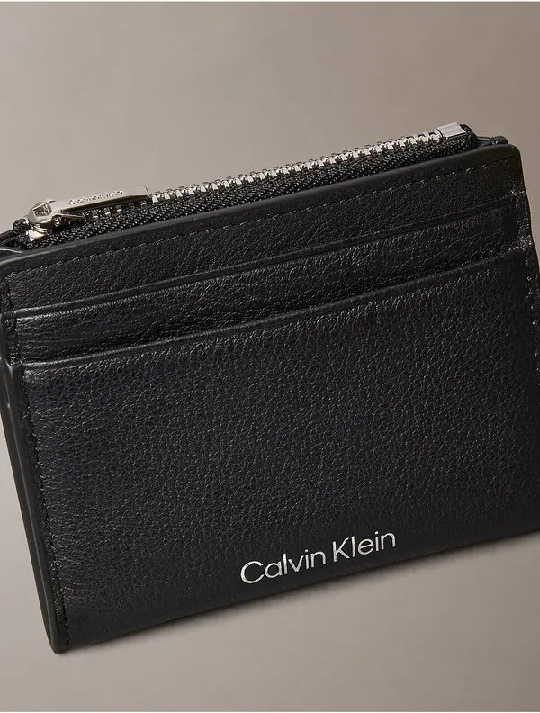 Calvin Klein Pebble Grain Leather Card Case