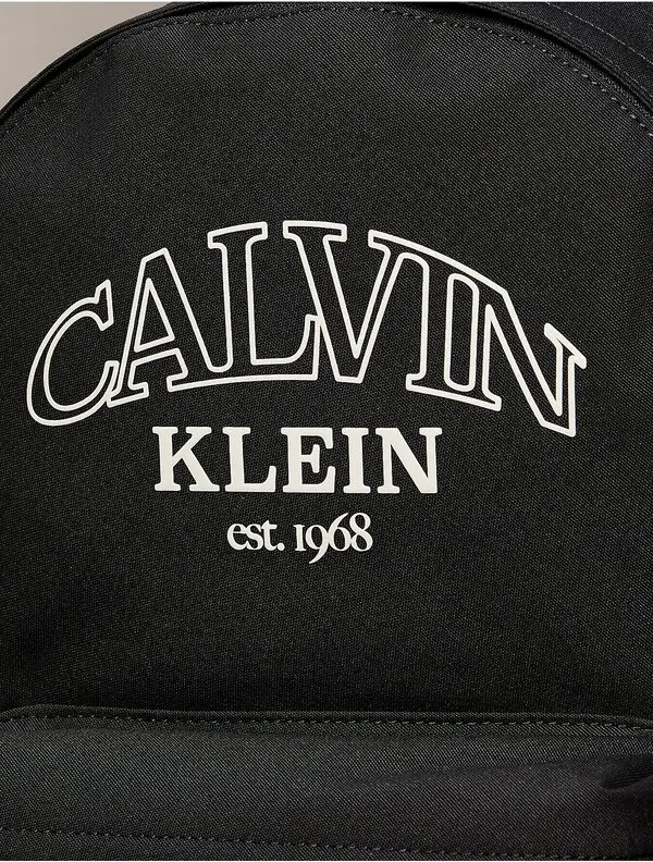 Calvin Klein Curved Logo Graphic Round Backpack