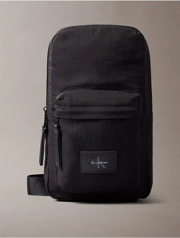 Calvin Klein Nylon Sling Bag - Black