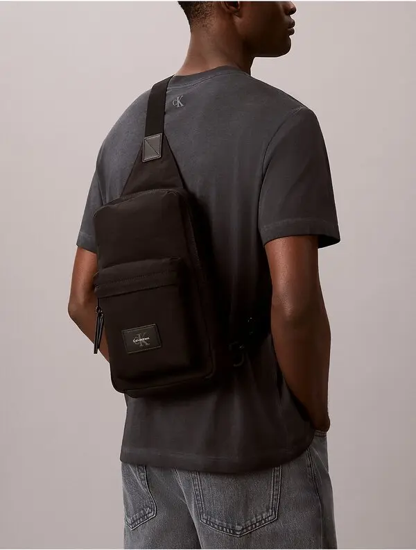 Calvin Klein Nylon Sling Bag - Black