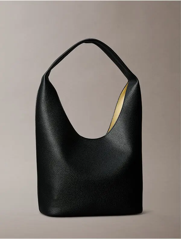 Calvin Klein Pebble Grain Slouchy Bag - Black