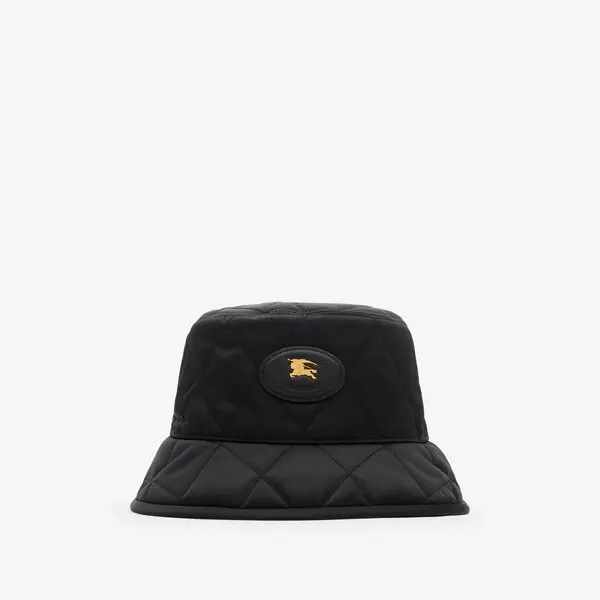 Burberry Quilted Horseshoe Bucket Hat - Black