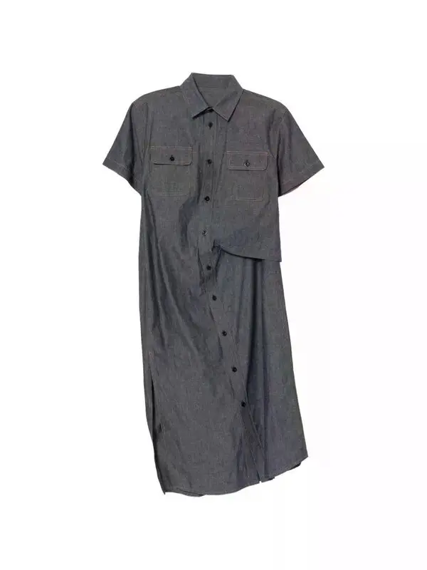 Sacai Denim Midi Dress - Blue