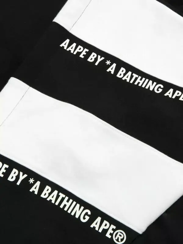 AAPE BY *A BATHING APE Logo-lettering Hooded Jacket - Black