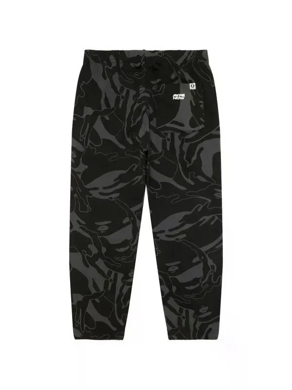 AAPE BY *A BATHING APE Moonface Camo Track Pants - Black