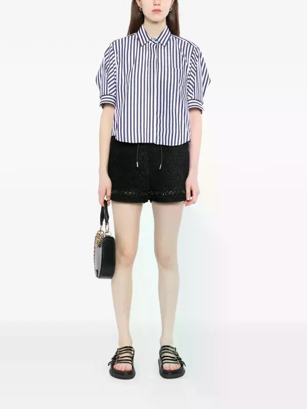 Sacai Tweed Shorts - Black