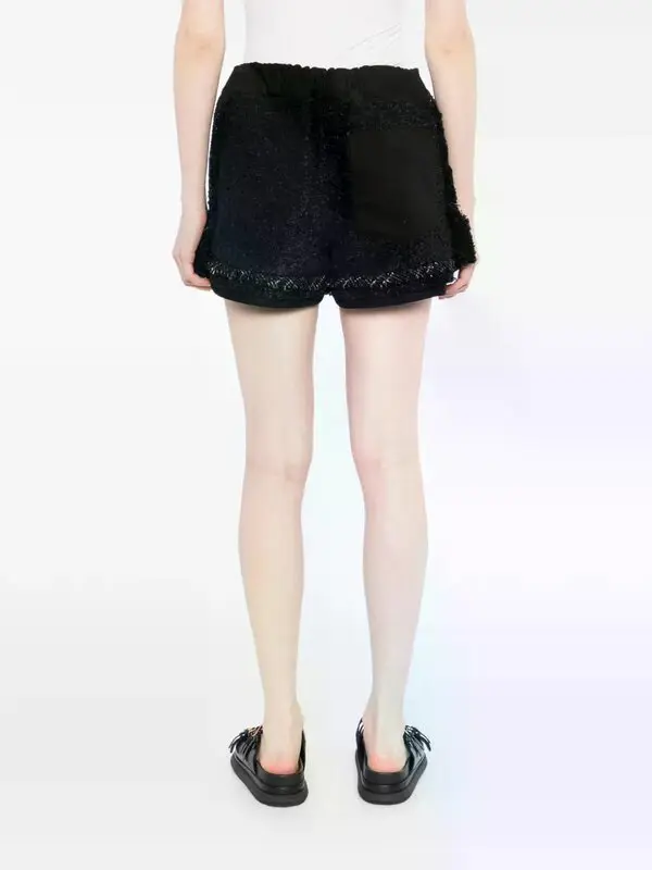 Sacai Tweed Shorts - Black