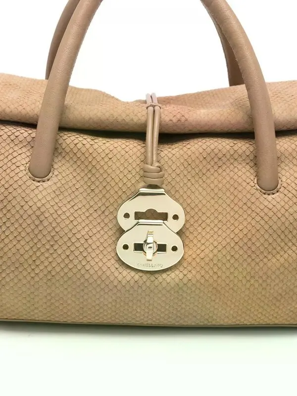 ZANELLATO Leather Dotta Tote Bag - Neutrals