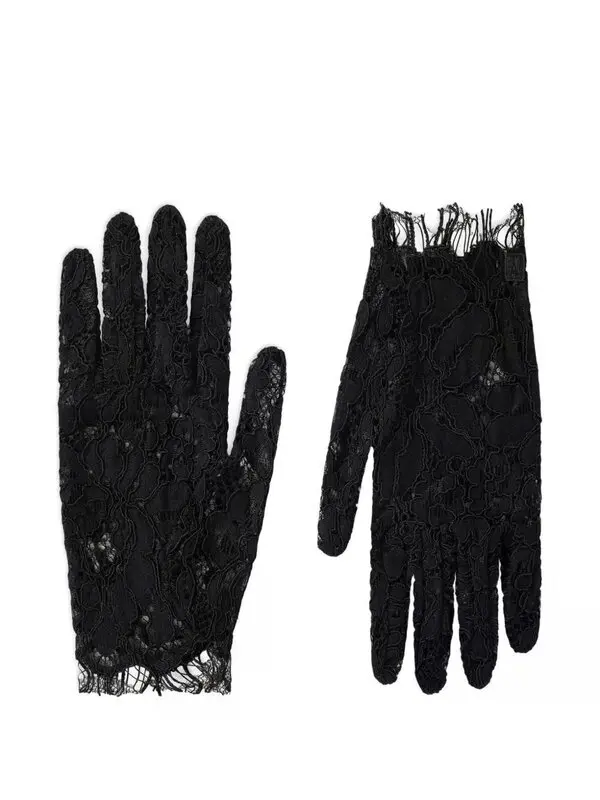 Manière De Voir Rhea Lace Gloves - Black