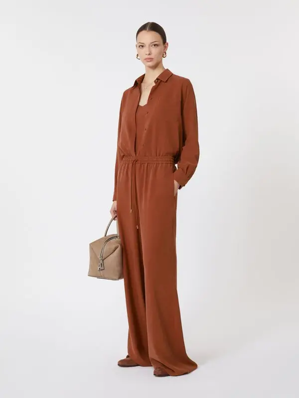 Max Mara Silk Canvas Shirt - Terra Cotta