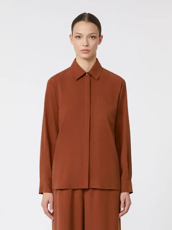 Max Mara Silk Canvas Shirt - Terra Cotta