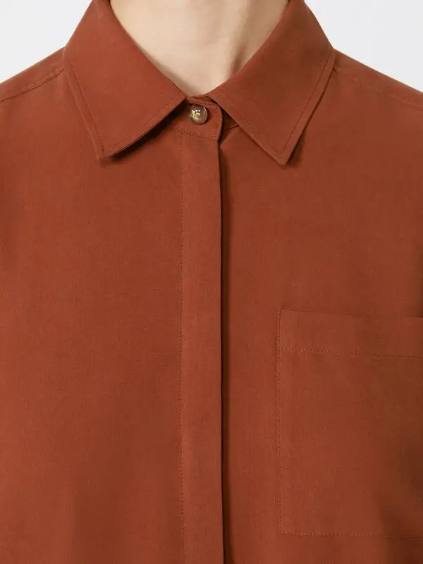 Max Mara Silk Canvas Shirt - Terra Cotta