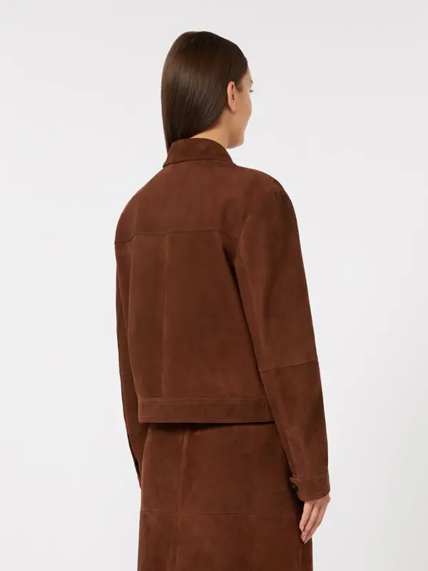 Max Mara Suede Boxy Jacket - Chocolate