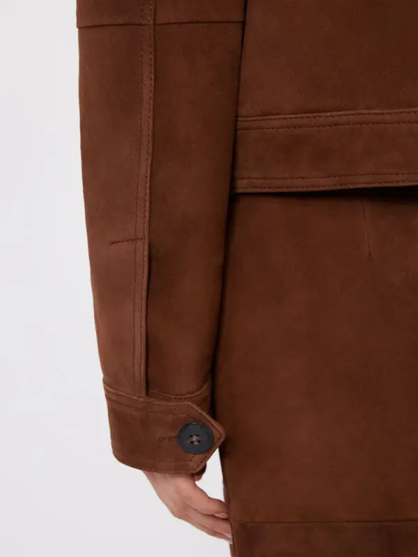 Max Mara Suede Boxy Jacket - Chocolate