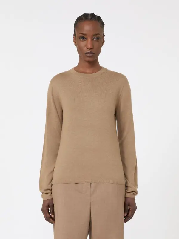 Max Mara Cashmere Yarn Crewneck Sweater - Hazelnut Brown