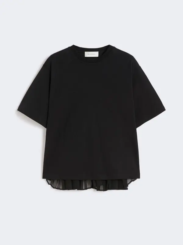 Max Mara Cotton T-shirt With Pleated Back