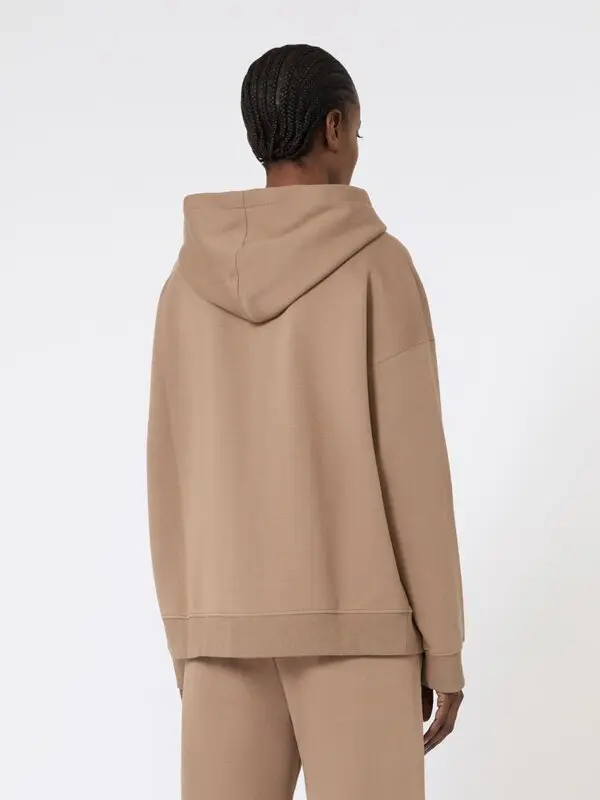 Max Mara Technical Jersey Zip-up Sweatshirt - Camel