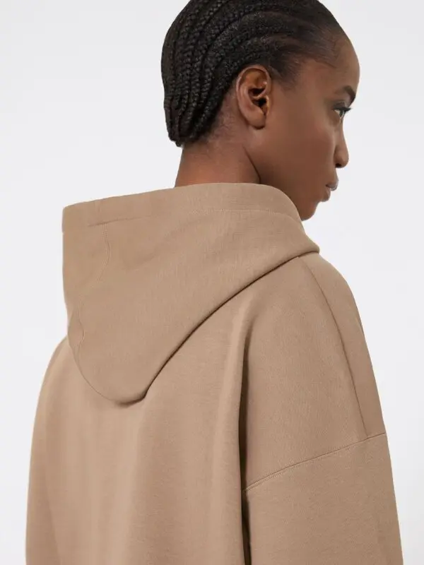 Max Mara Technical Jersey Zip-up Sweatshirt - Camel