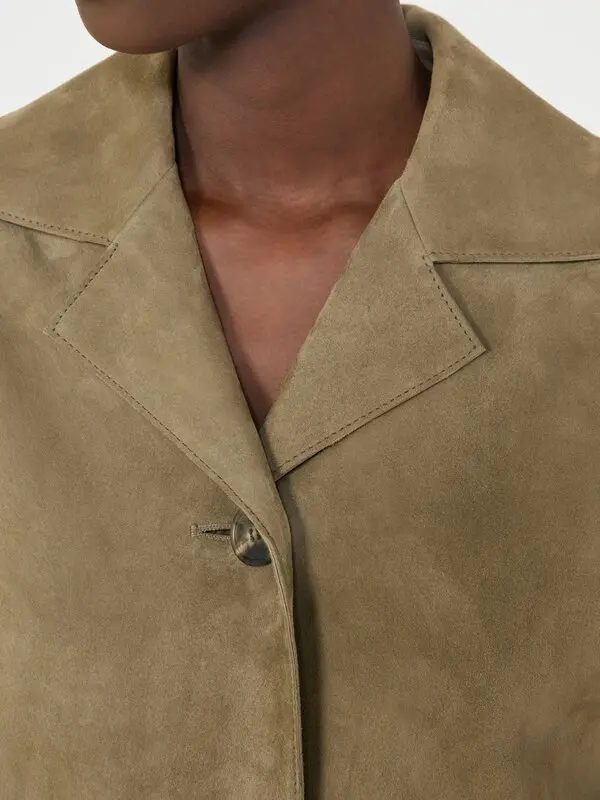 Max Mara Cropped Suede Jacket