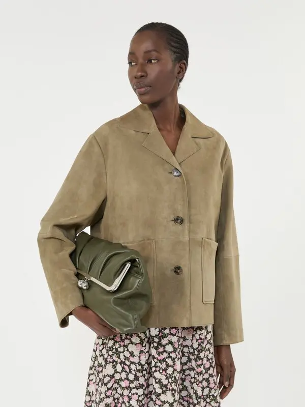 Max Mara Cropped Suede Jacket
