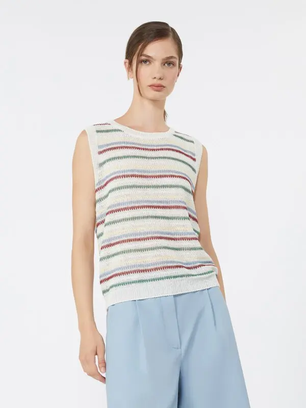 Max Mara Linen Yarn Waistcoat
