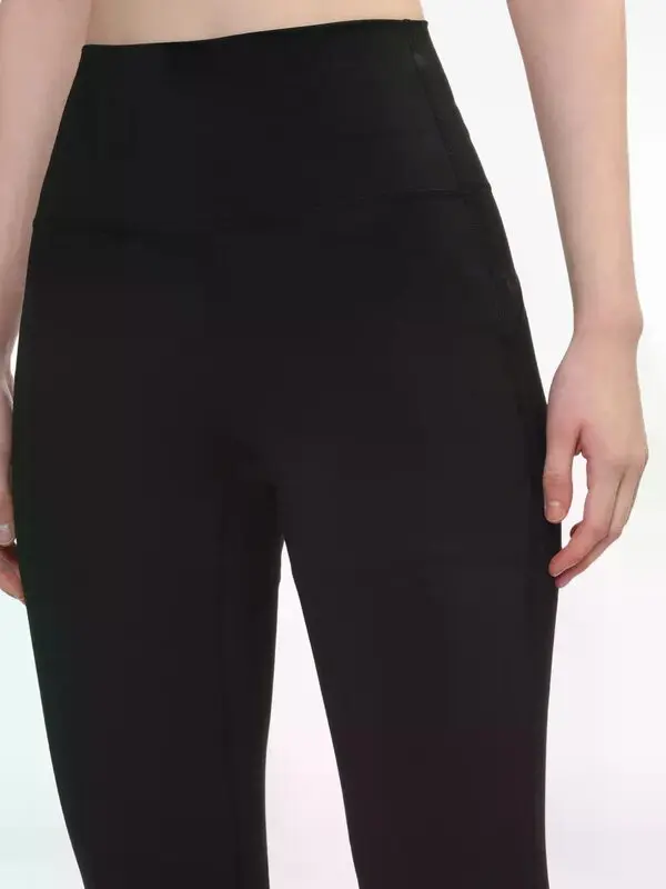 AAPE BY *A BATHING APE High-rise Flared Leggings With Logo Detail - Black