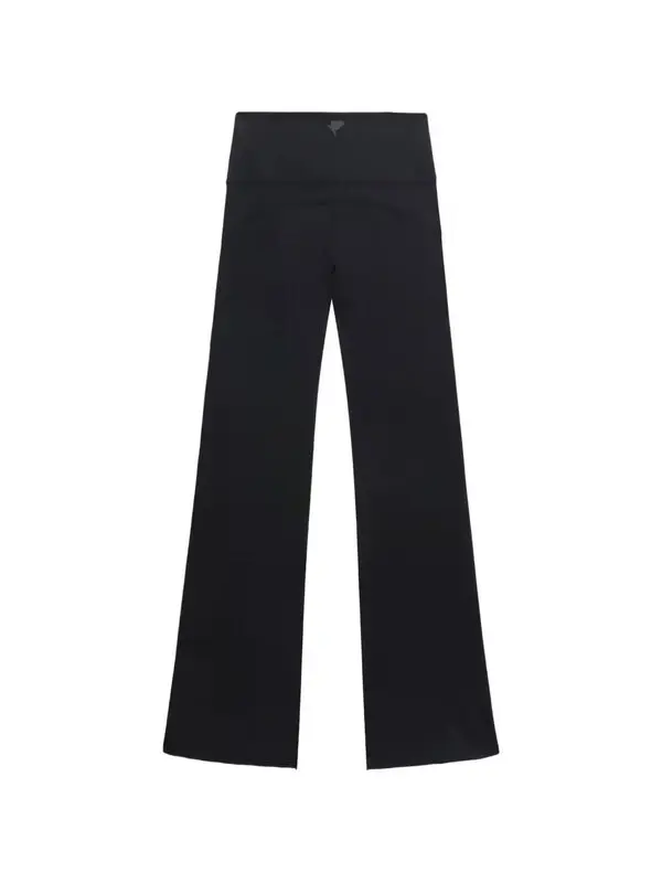 AAPE BY *A BATHING APE High-rise Flared Leggings With Logo Detail - Black