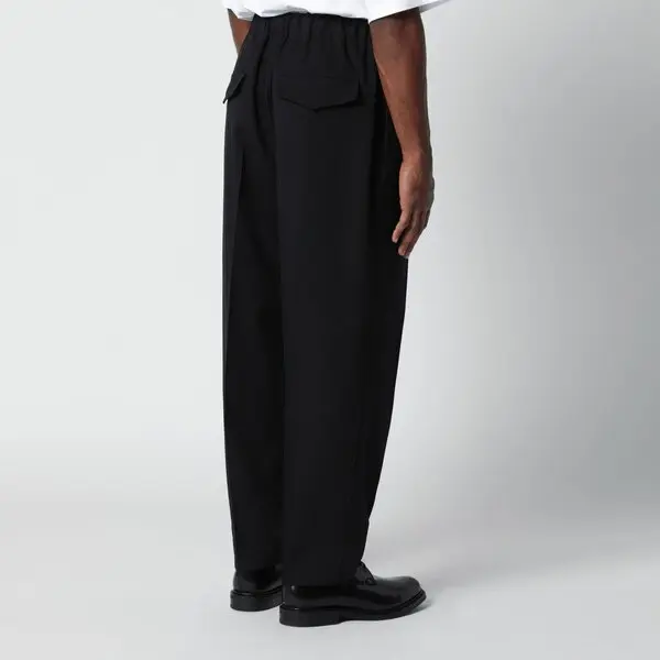 JIL SANDER Technical Serge Trousers - Black