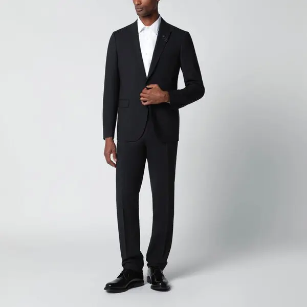 LARDINI Single-breasted Wool-blend Suit - Blue