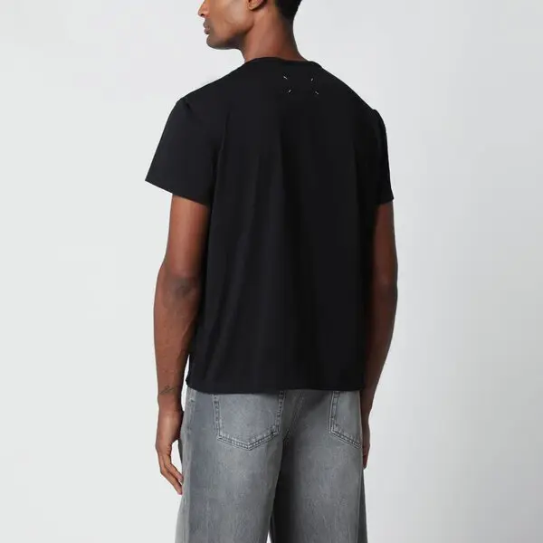 MAISON MARGIELA T-shirt With Distorted Logo - Black