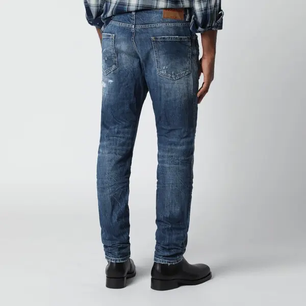 Dsquared2 Slim Washed Jeans With Rips