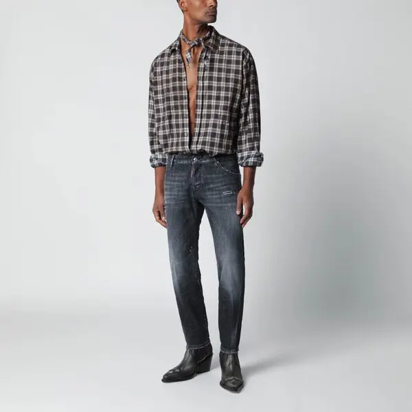 Dsquared2 Slim Washed Jeans With Distressed Details